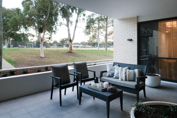 Ground Floor – Shared Balcony / Park Views – Leigh Place Aged Care